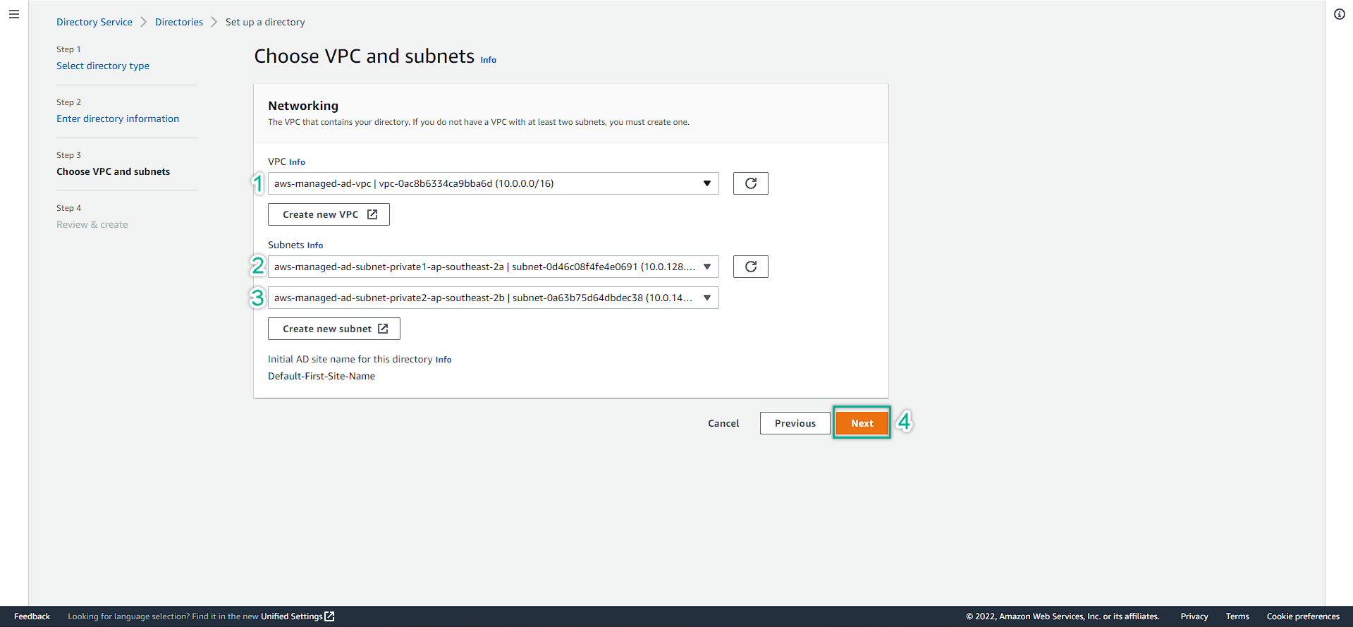 Deploy AWS Managed Directory Service :: AWS System Manager